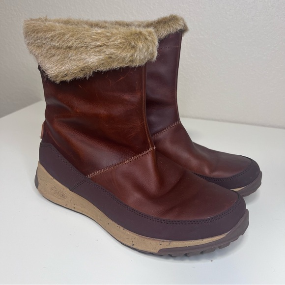 Chaco | Shoes | Chaco Borealis Mid Waterproof Leather Boots In Brown ...